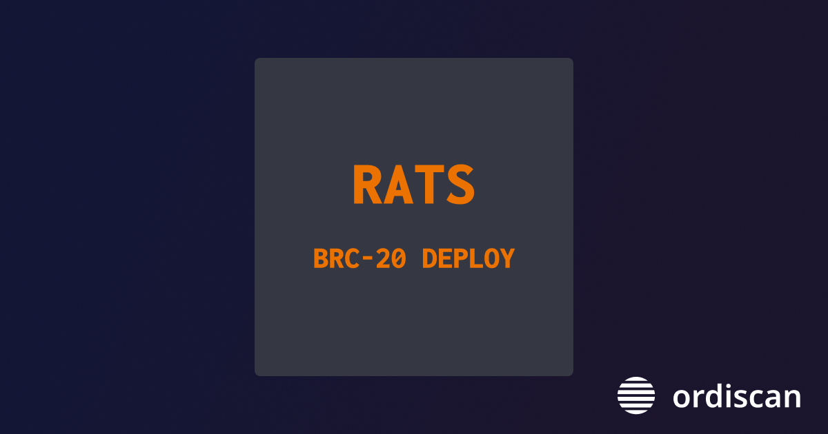 RATS (BRC-20) | Ordiscan